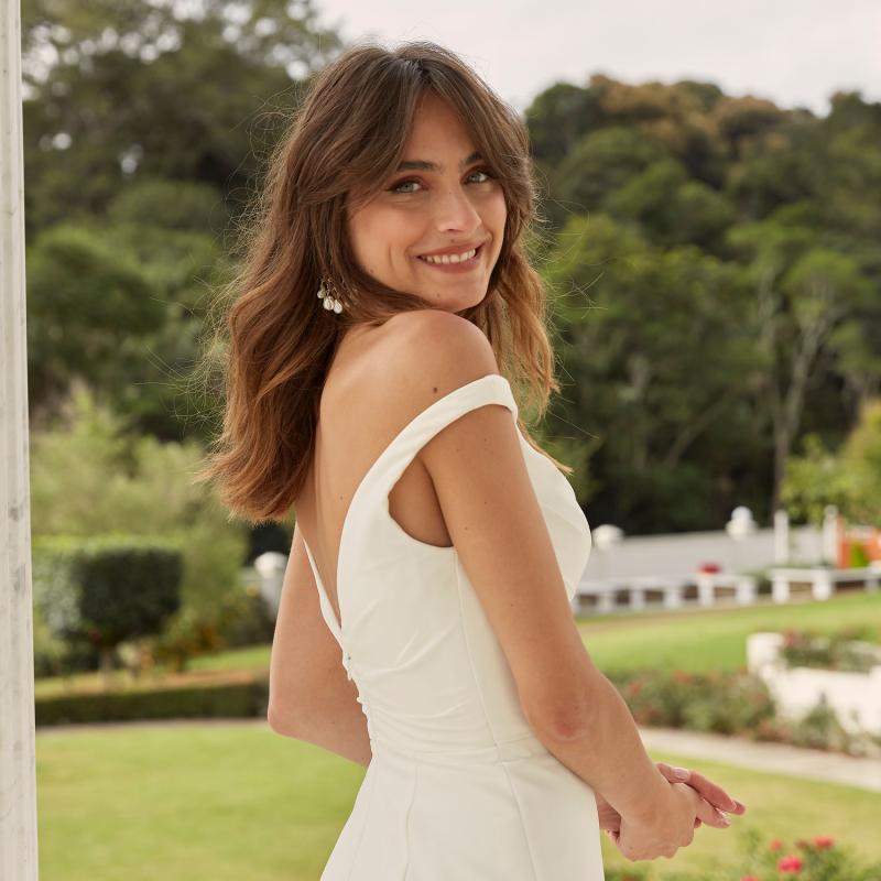 Darnelle Classic Crepe Wedding Dress by Madi Lane | LUV Bridal & Formal