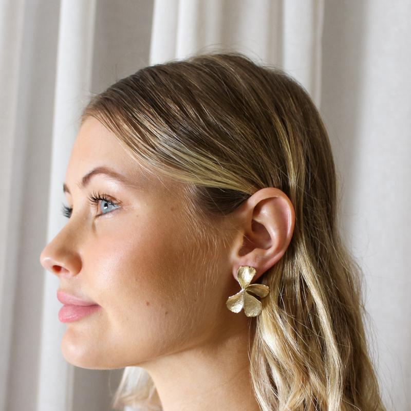 Isla Mae Flower Petal Earrings by Milane Collective | LUV Bridal