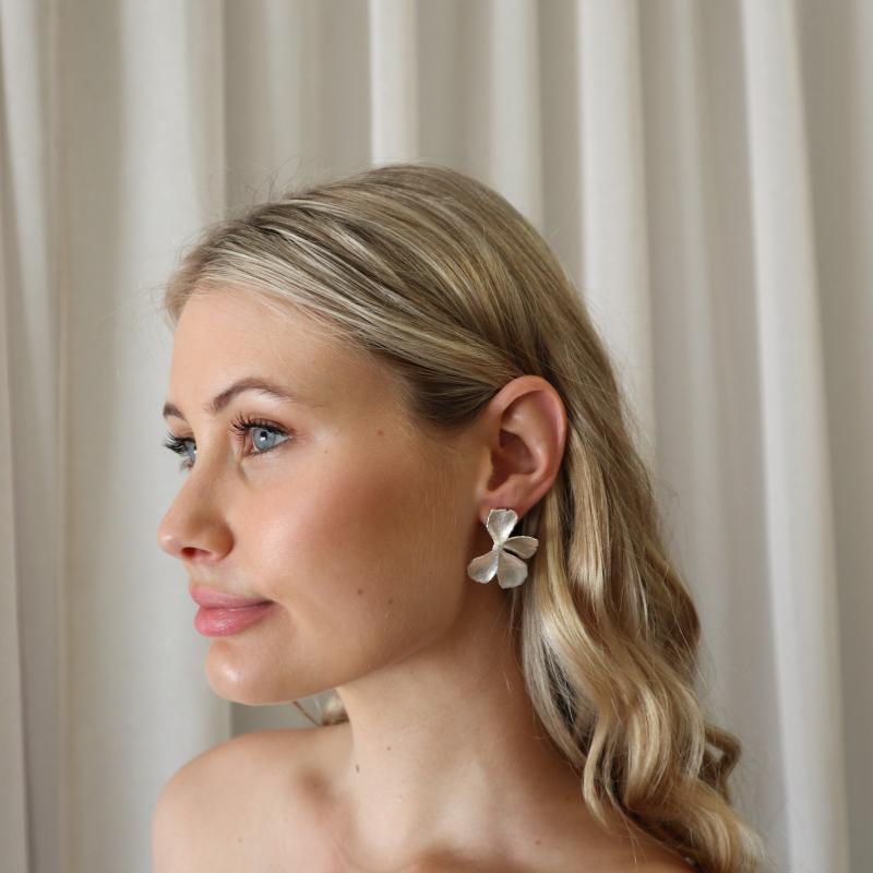 Isla Mae Flower Petal Earrings by Milane Collective | LUV Bridal