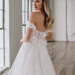 Jessica Off Shoulder Layered Lace Wedding Dress - Serene by Madi Lane ...