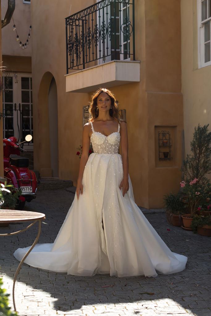 Paris Floral Lace Wedding Gown by Madie Lane - LUV Bridal