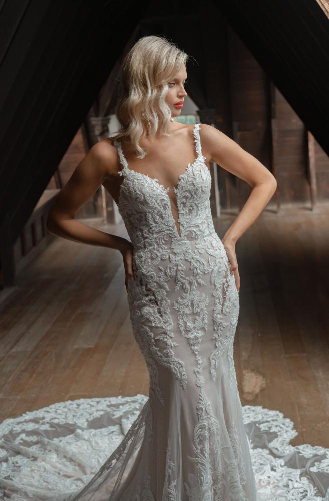 Rita Glitter Lace Wedding Dress by Evie Young Bridal | LUV Bridal